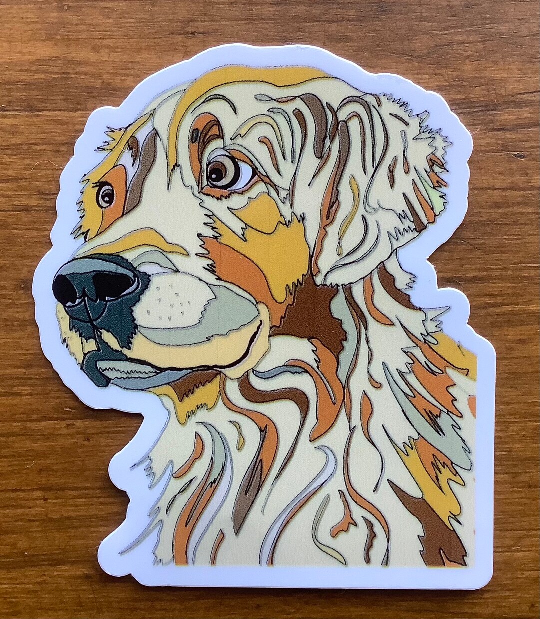 Yellow Lab Vinyl Sticker, Yellow Dog Sticker, Dog Decal. - Etsy UK