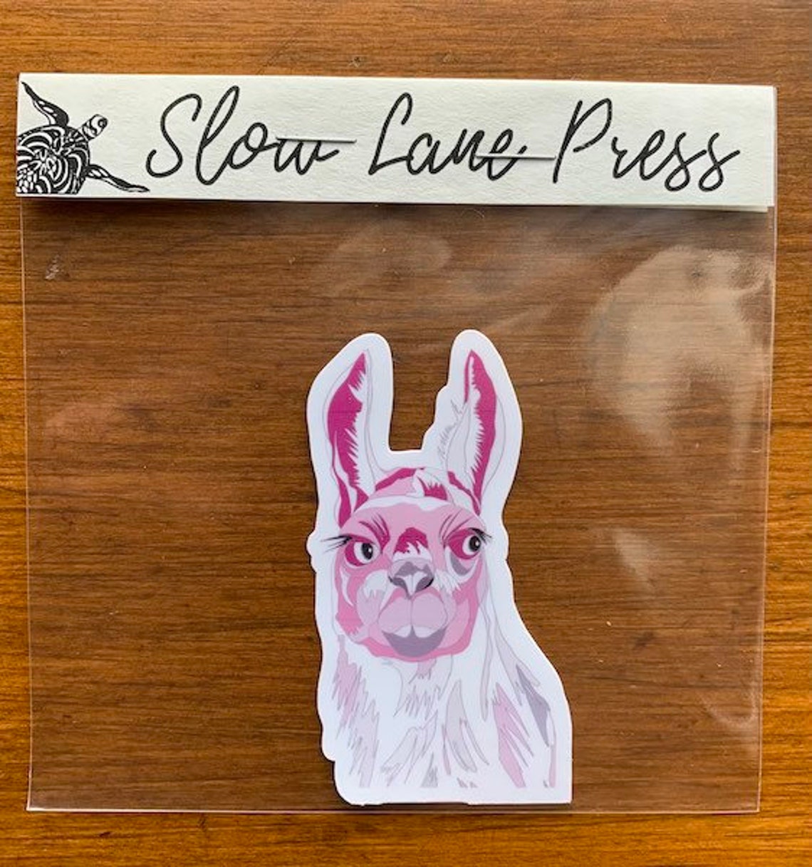 Pink Llama Vinyl Die-cut Sticker, Colorful Llama Decal, Fun Llama ...