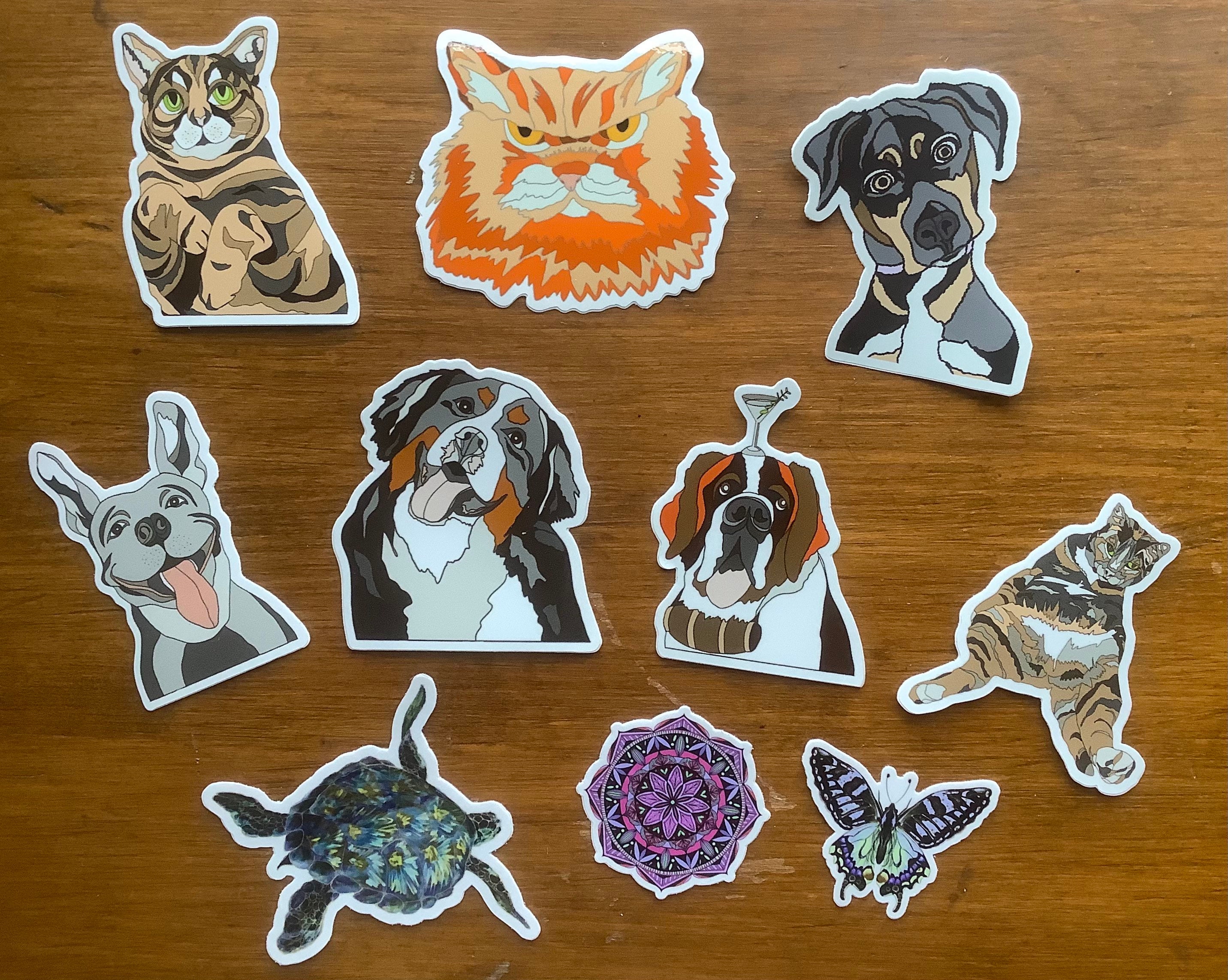 Drinking Dog Vinyl Sticker Dog Decal St.bernard With Martini - Etsy