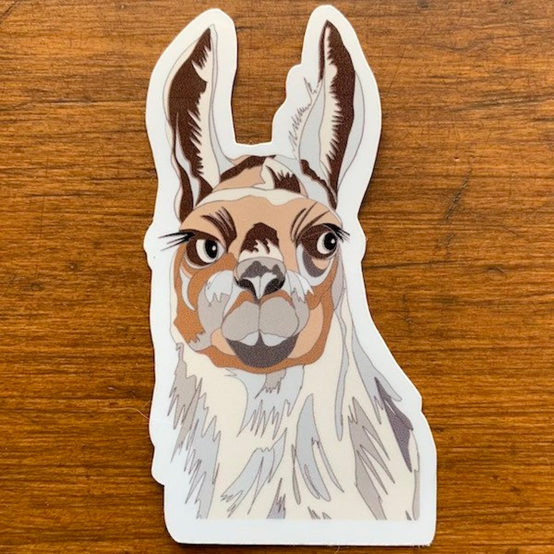 Llama Die-cut Vinyl Sticker, Llama Decal, Fun Llama Sticker. - Etsy