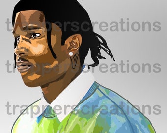 ASAP Rocky Png,rap Tee Design, Digital Download, Vintage Bootleg Style ...