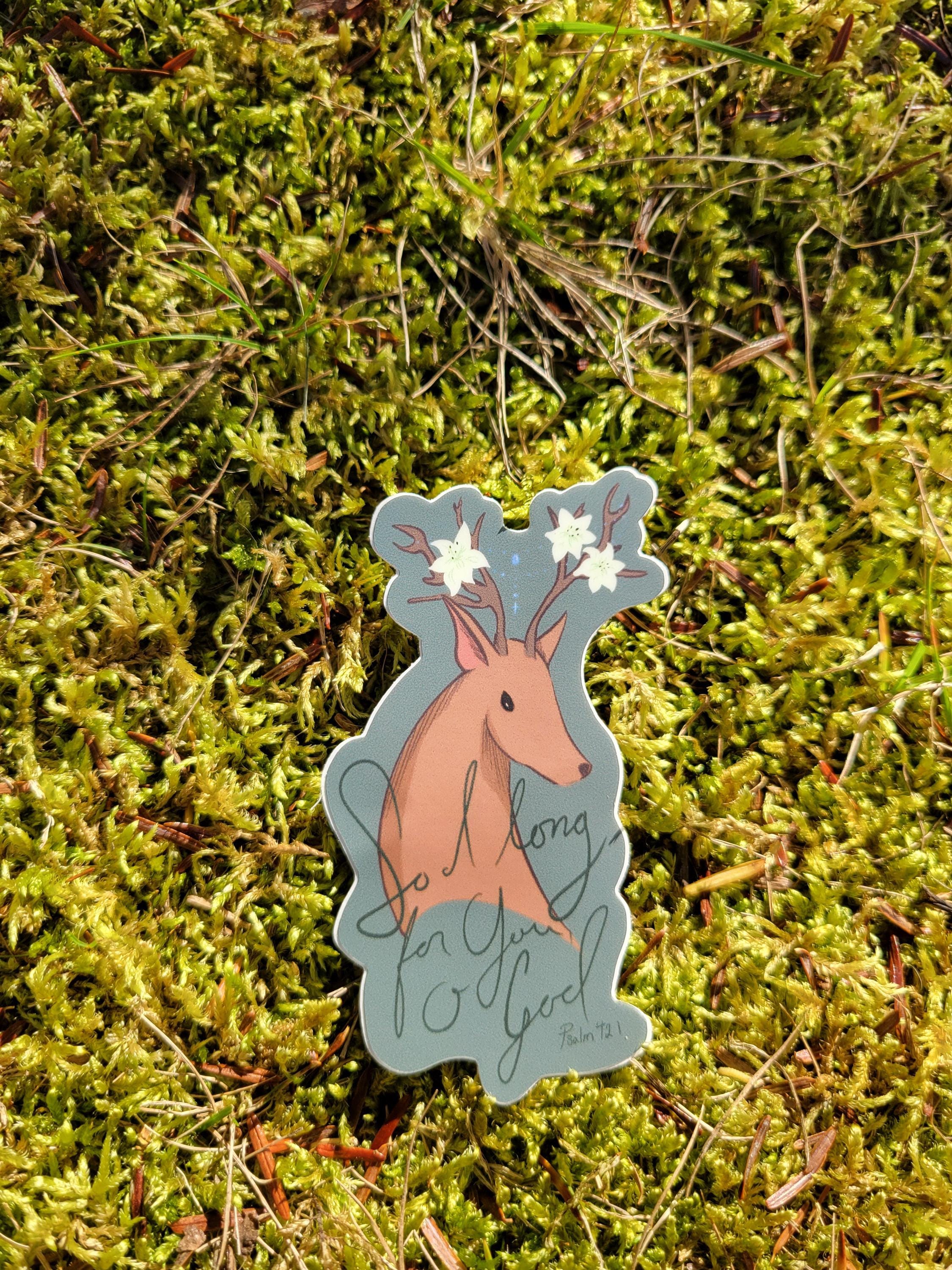 Psalm 42 Deer Sticker || Waterproof Vinyl Sticker || Scripture Art ...