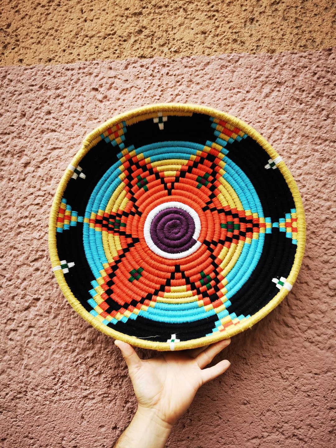 Moroccan Berber Plate, Wall Decoration, Colorful, Small - Etsy