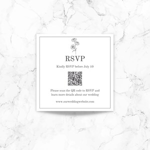 Editable Wedding Invitation and RSVP Card Template, Simple and Modern ...