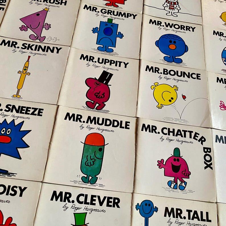 Vintage Mr. Men Books: 1970s Rare Collection of 39 Roger Hargreaves ...