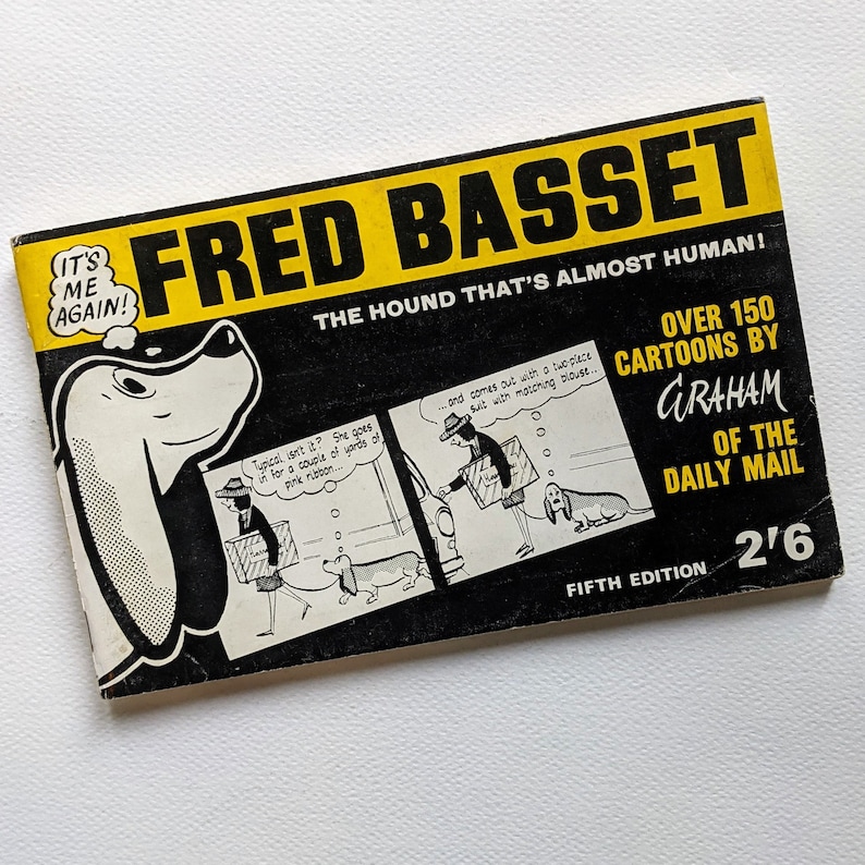 Vintage Fred Basset Comic Book - Alex Graham Daily Mail Cartoons - Etsy