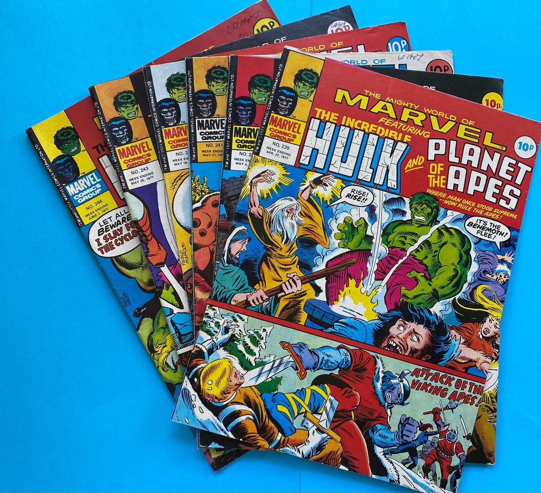 The Mighty World of Marvel Comic 1977 – Hulk & Planet of the Apes Group ...