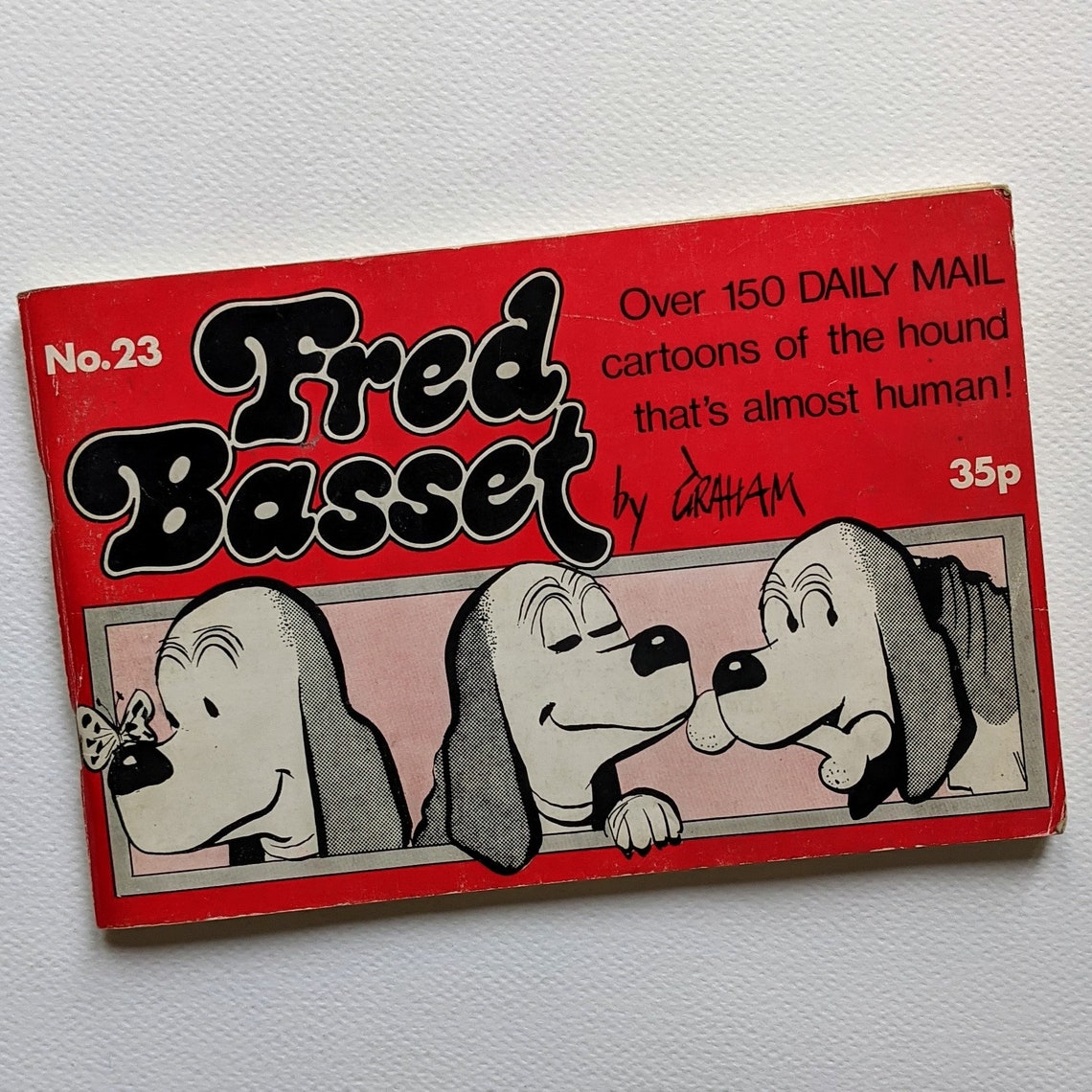 Vintage Fred Basset Comic Strip Books Alex Graham 1985 87 Daily Mail ...