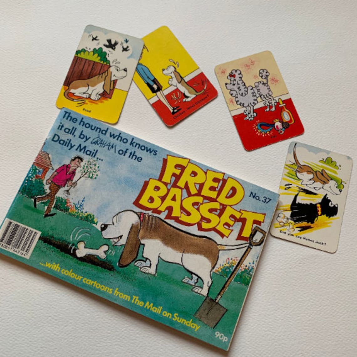 Vintage Fred Basset Comic Strip Books Alex Graham 1985 87 - Etsy
