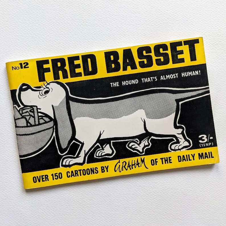 Vintage Fred Basset Comic Strip Books - Alex Graham Daily Mail - Etsy