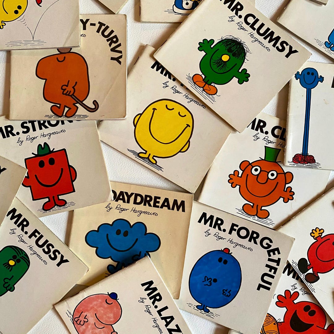 Vintage Mr. Men Books: 1970s Rare Collection of 39 Roger Hargreaves ...