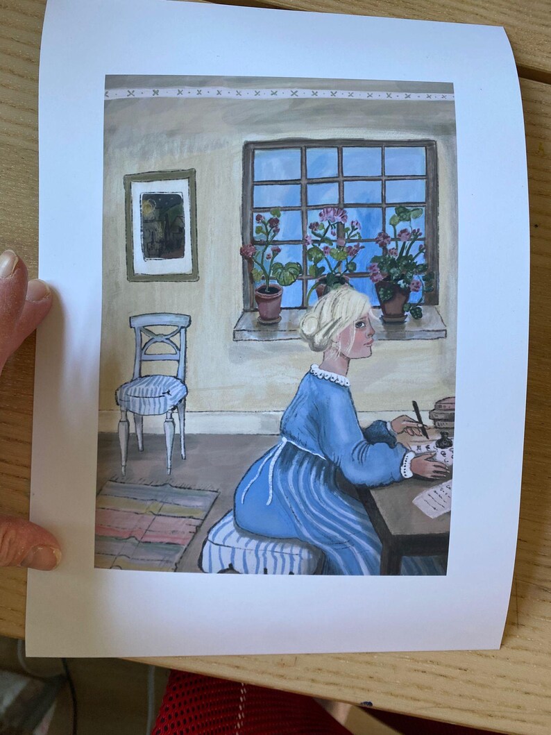 Karin Larsson Writing Letters, Carl Larsson Inspired Painting: Sundborn ...