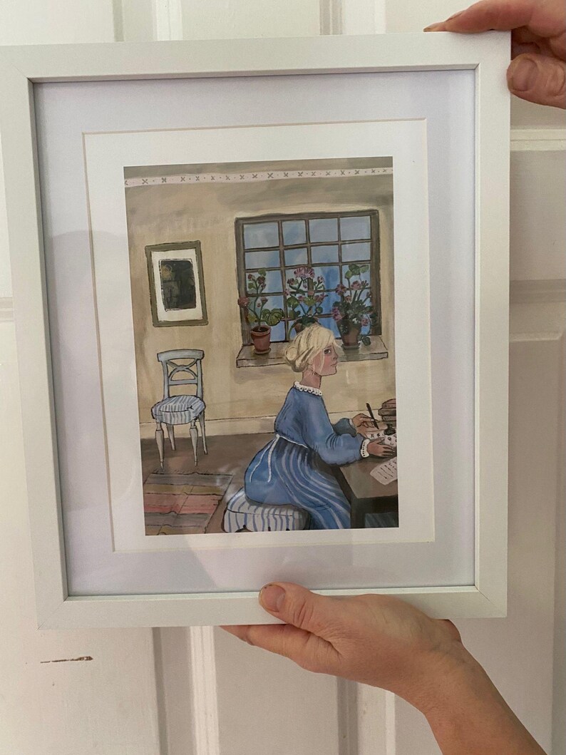 Karin Larsson Writing Letters, Carl Larsson Inspired Painting: Sundborn ...