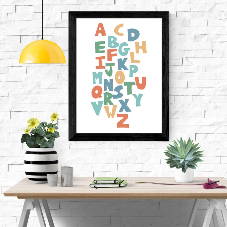 Alphabet Poster Printable ABC Sign Montessori Education - Etsy