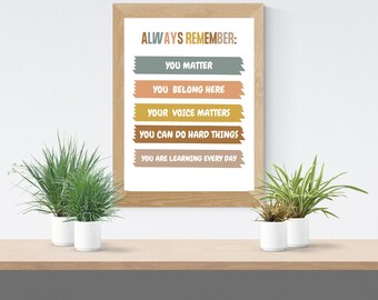 Classroom Sign You Belong - Etsy