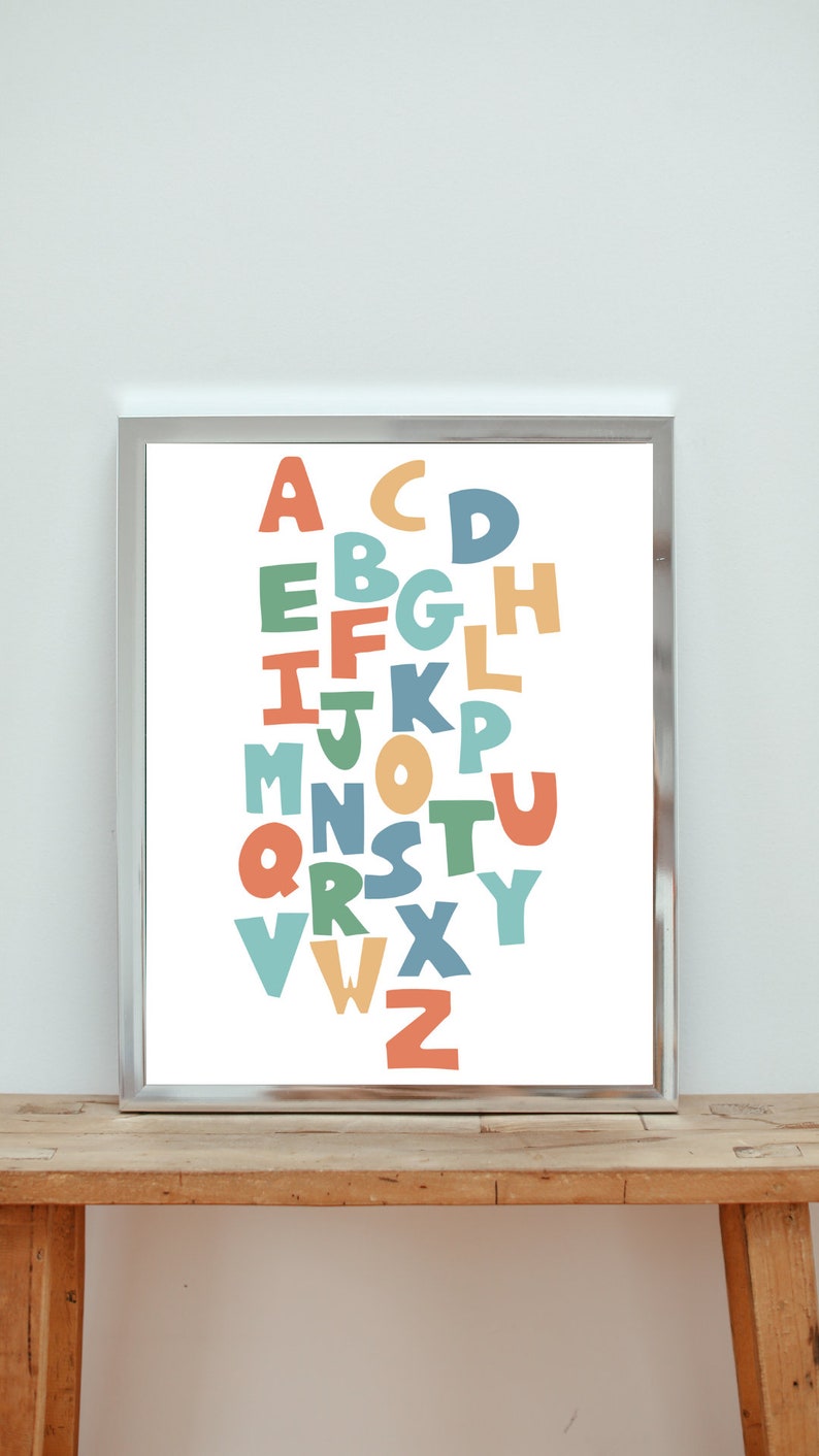Alphabet Poster Printable ABC Sign Montessori Education - Etsy