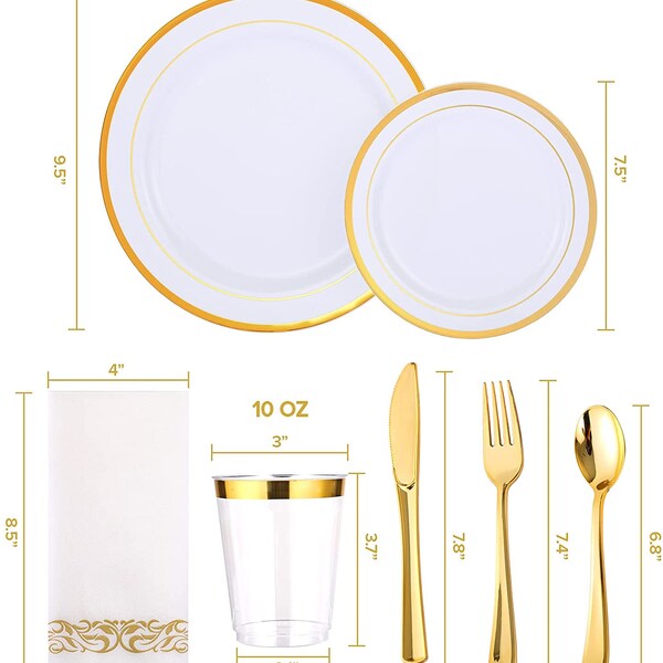 Plastic Cups With Gold Rim - Etsy