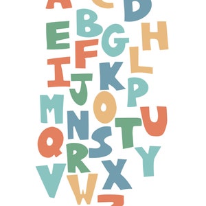 Alphabet Poster Printable ABC Sign Montessori Education - Etsy