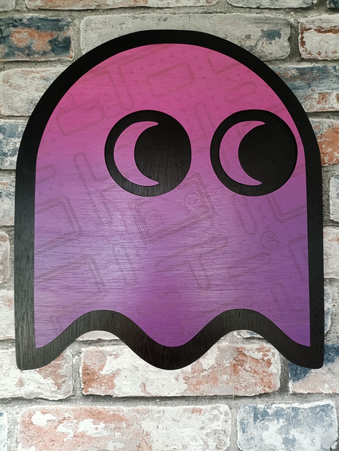 Pinky Pacman Ghost Wall Art - Etsy