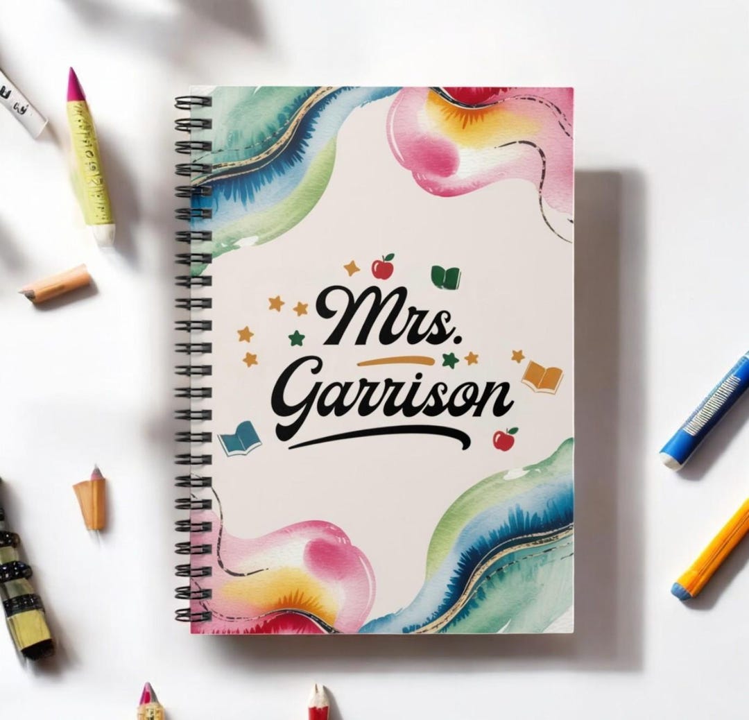 Teacher Appreciation Spiral Notebook | 6x8 Personalized Spiral Notebook ...
