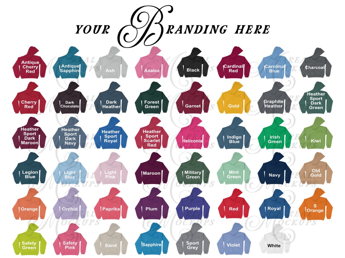 Gildan 18500 Color Chart | ALL Colors | Best Color Chart | JPG and PNG ...