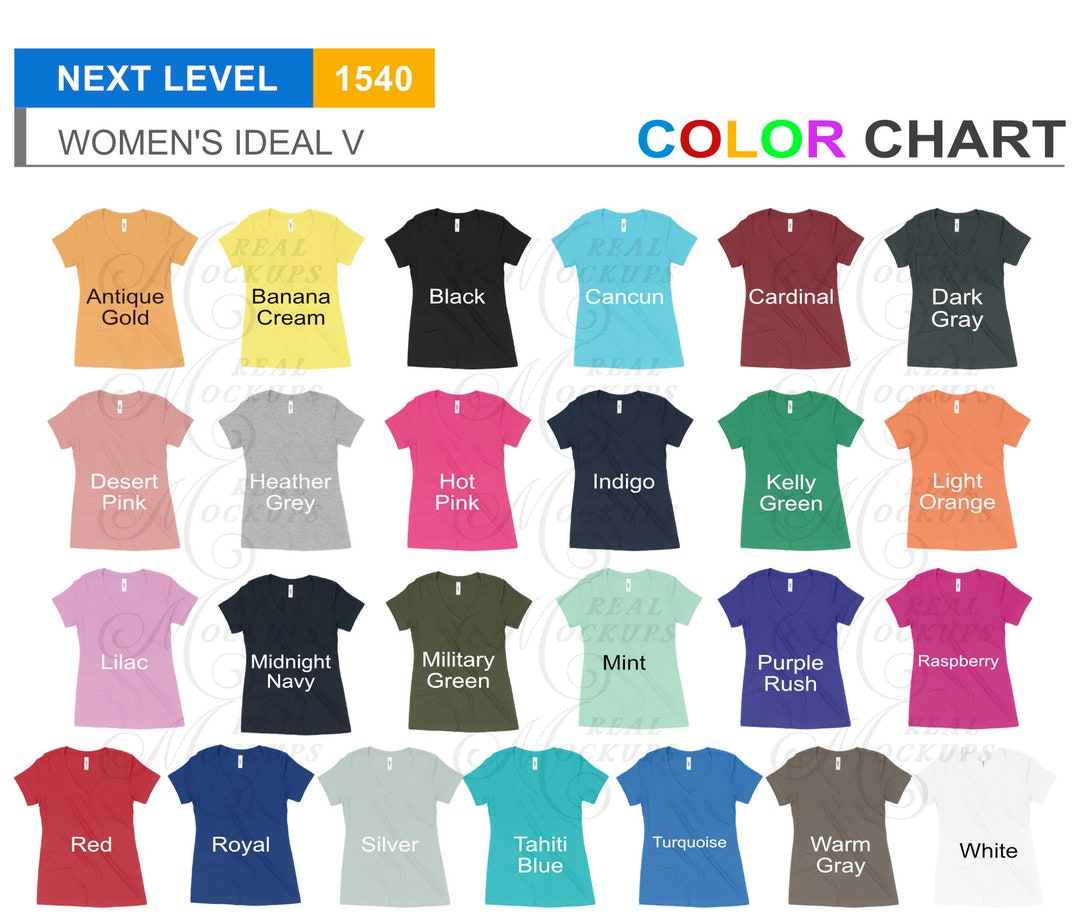 Next Level 1540 Color Chart | All Next Level Colors | Best Color Chart ...