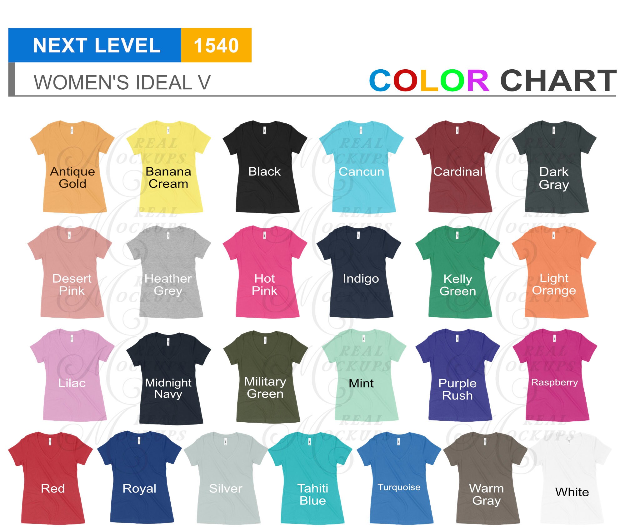 Next Level 1540 Color Chart | All Next Level Colors | Best Color Chart ...
