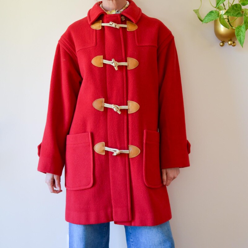 Red Duffel Coats - Etsy