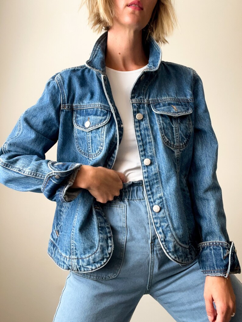 Vintage ZENA Jeans Denim Jacket / Heavy Duty Denim / Long - Etsy