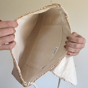 60s Vintage Pandan Straw Clutch / Phillipino / Wooden Beads and Rope ...