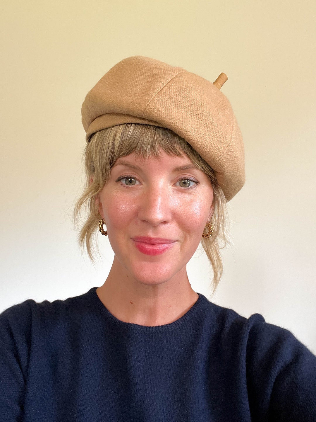 1950s Norman Durant Wool Blend Beret / Vintage Beret / Rolled Ribbon ...
