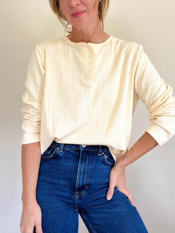 Vintage 80s henley top - Gem