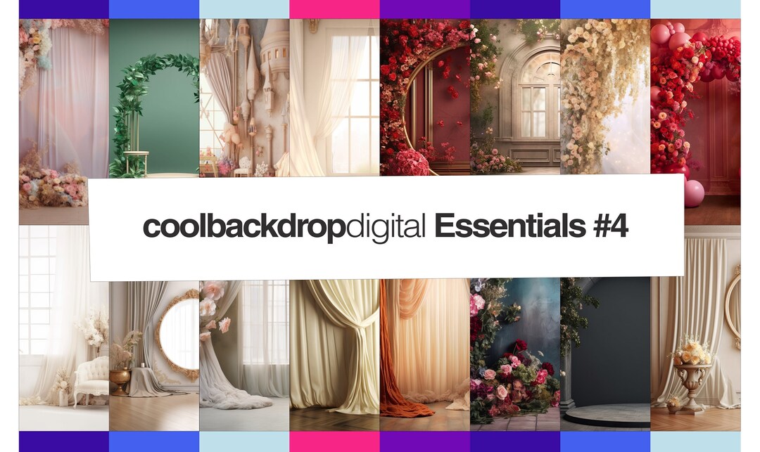 Mix of 16 Digital Backdrops Rooms #4 _ Elegant Interiors, Archs ...