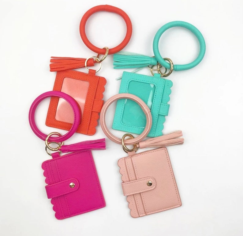 Key Ring ID Holderkey Ring Wallet Personalized - Etsy