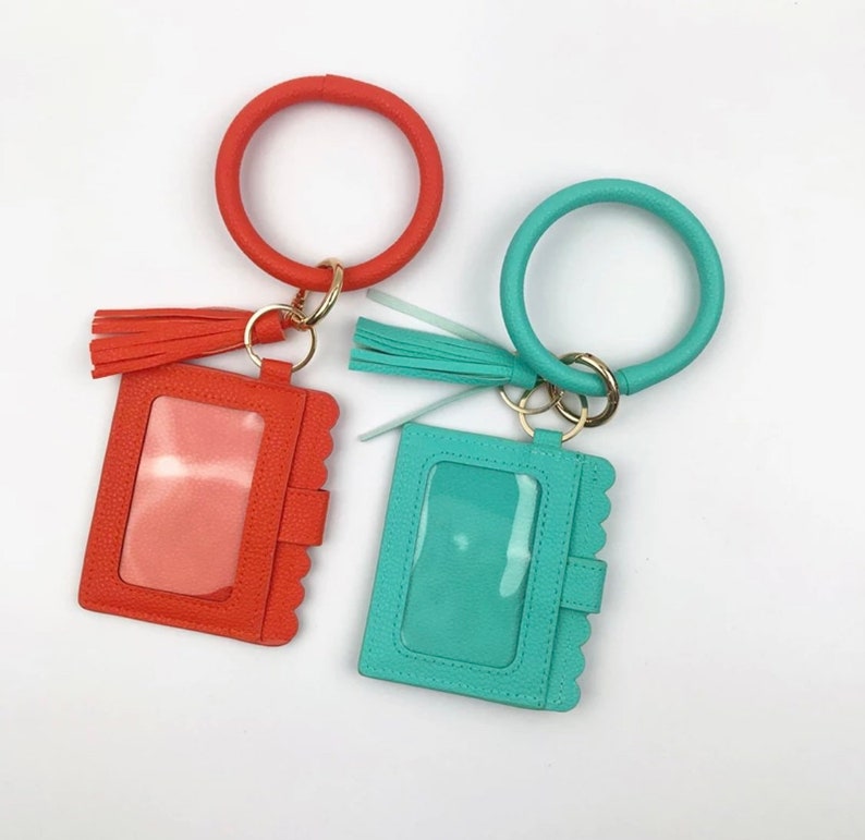 Key Ring ID Holderkey Ring Wallet Personalized - Etsy