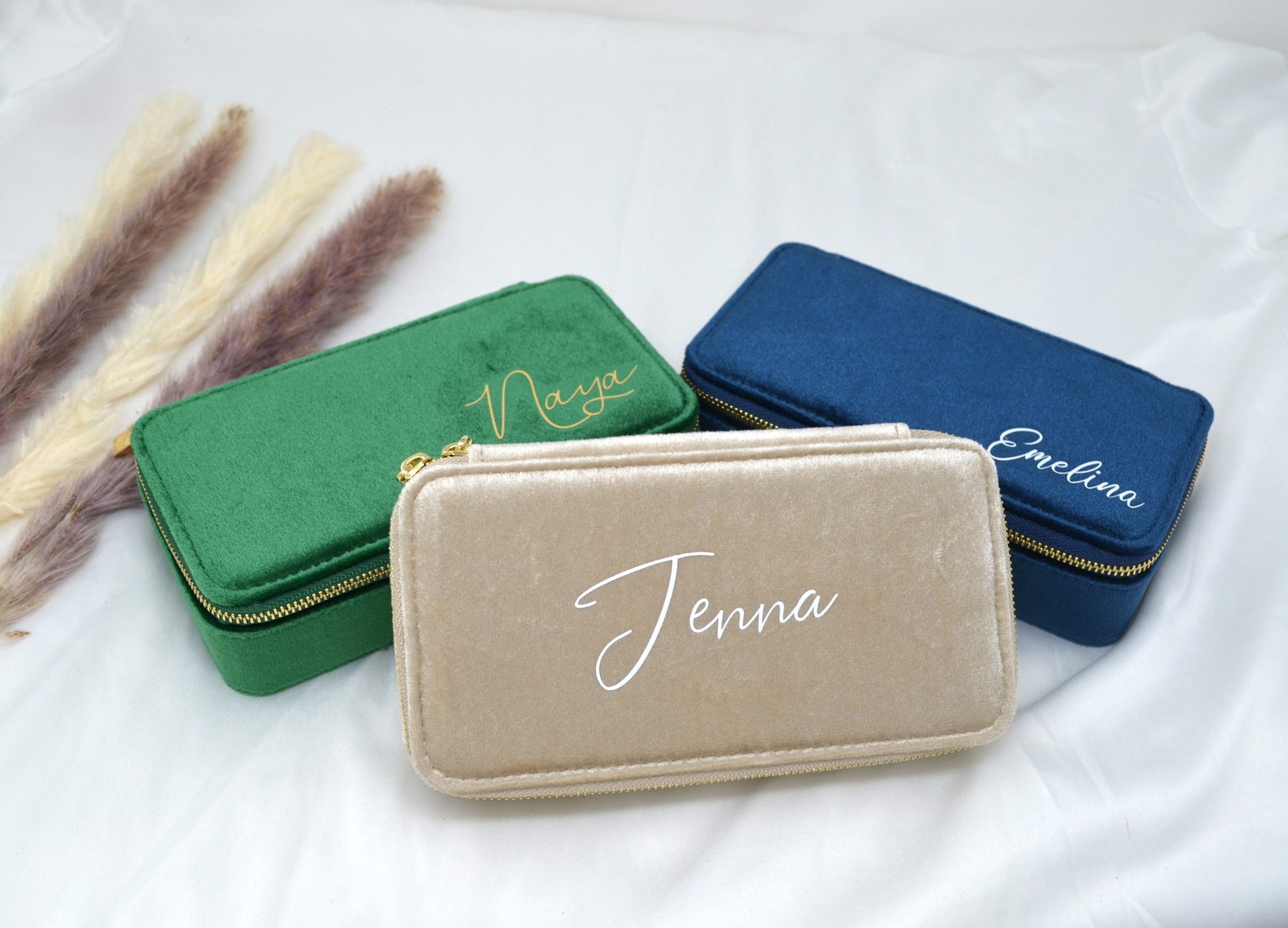 100% Italian Velvet Custom Jewelry Case Velvet Jewelry Box - Etsy