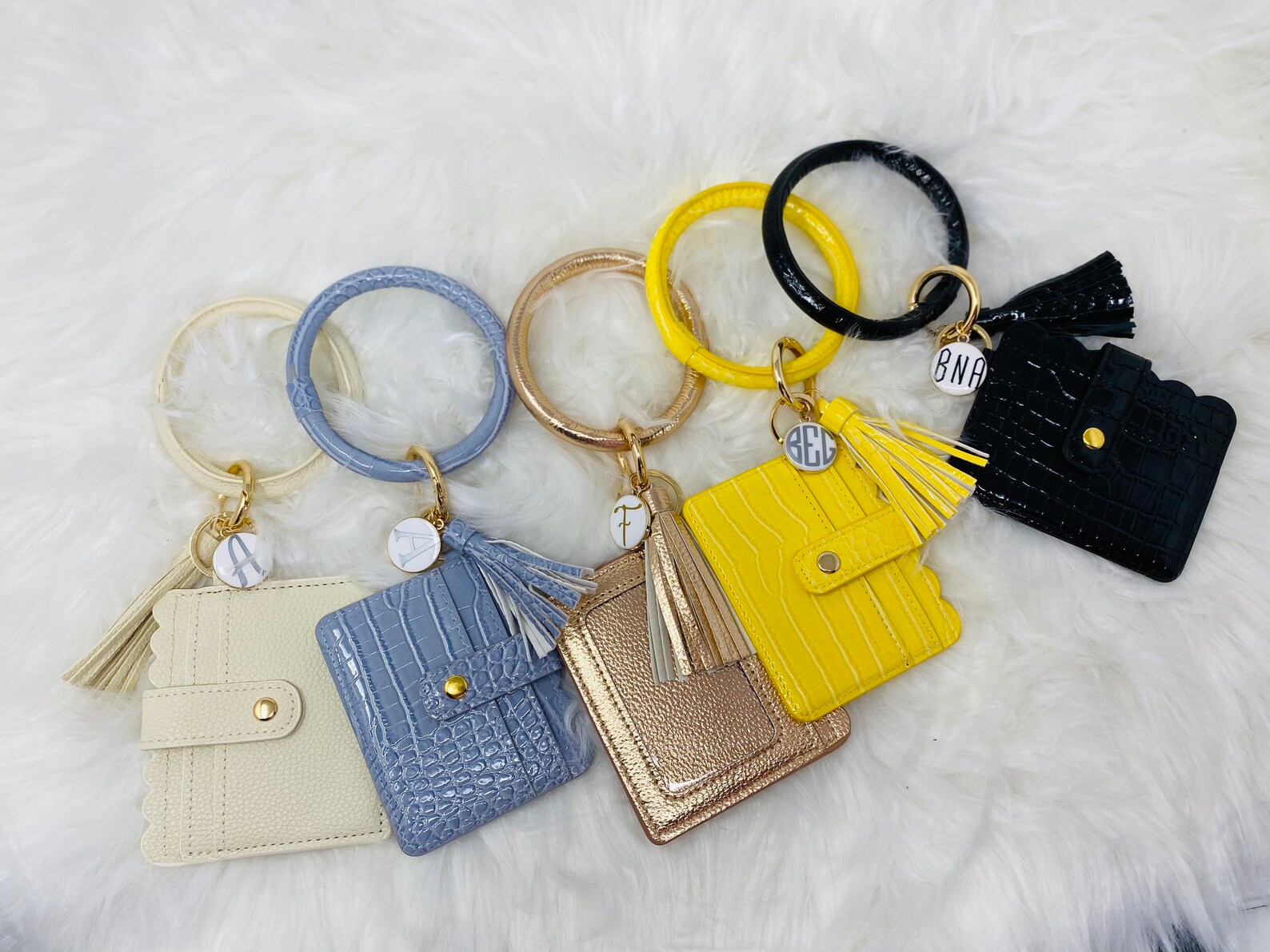 Key Ring ID Holderkey Ring Wallet Personalized | Etsy