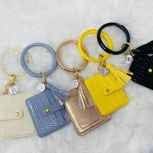 Key Ring + ID Holder,key Ring Wallet Personalized, Monogrammed ...