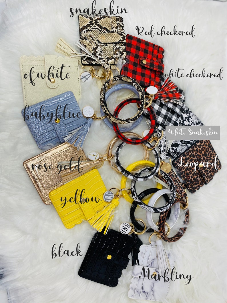 Key Ring ID Holderkey Ring Wallet Personalized - Etsy