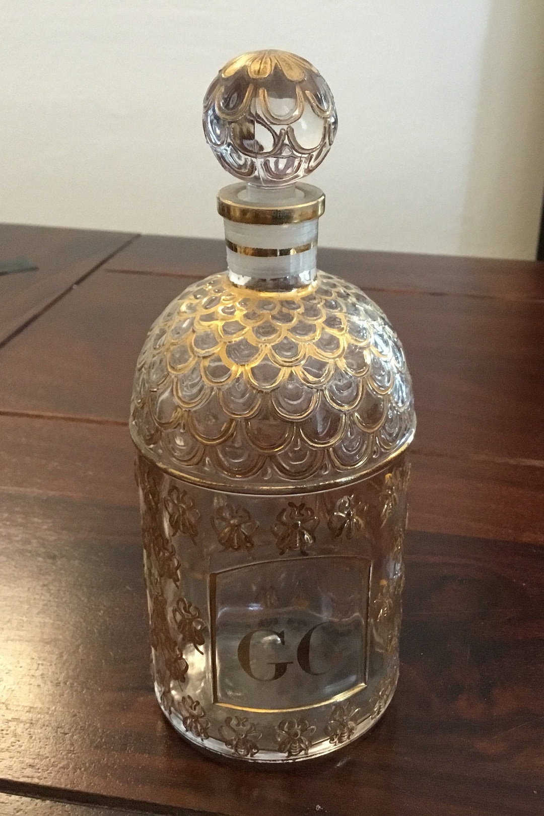 Guerlain Flakon Eau Imperial With Gold Leaf Hand Painted Bee Bottle - Etsy