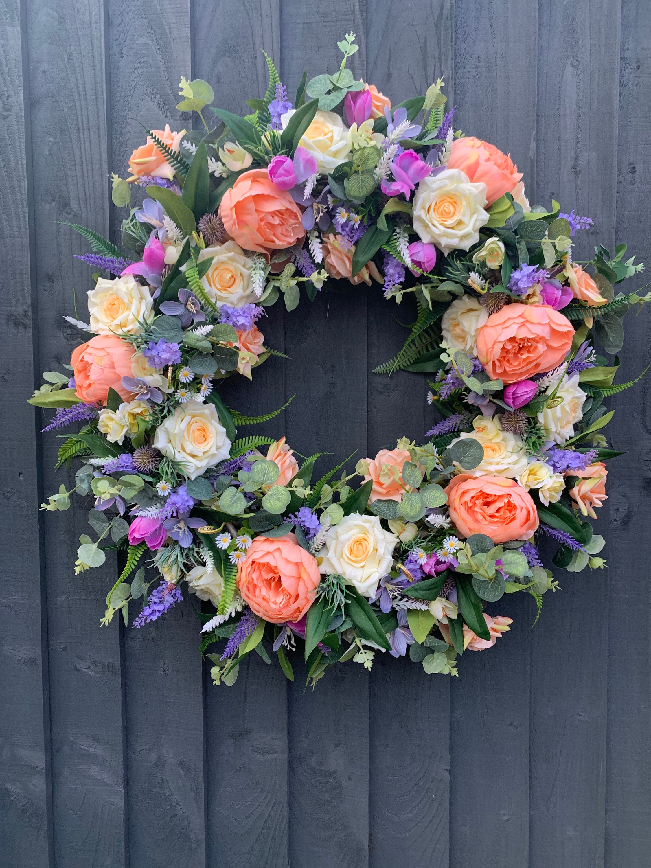 Luxury Large Spring Wreath Summer Wreath for Your Front - Etsy UK