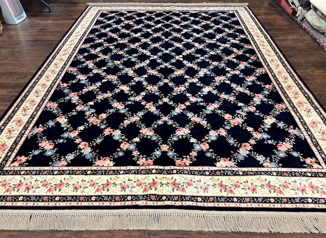Karastan Rug 8' 8 X 12 Garden of Eden Collection Ebony Trellis 509/1270 ...