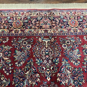 Karastan Rug 8.8 X 12 Red Sarouk 785, Vintage Discontinued Karastan Rug ...