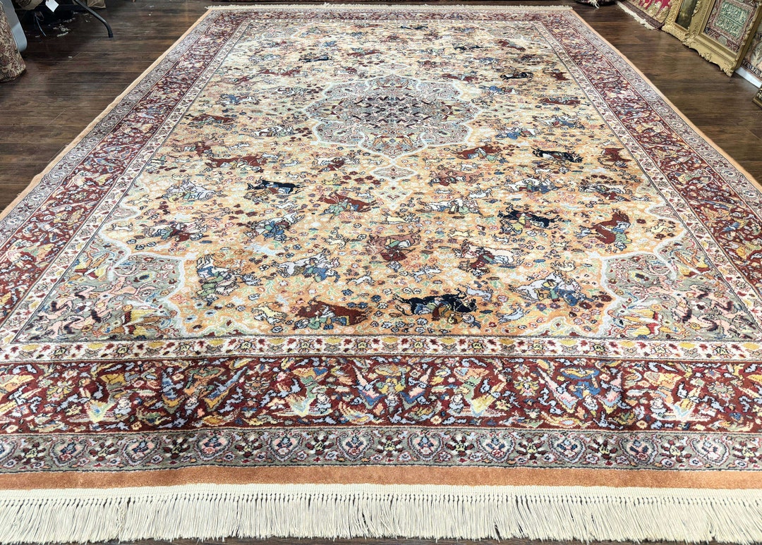 Karastan Rug 10x14 Persian Hunting Rug 723, Wool Pile Karastan Area Rug ...