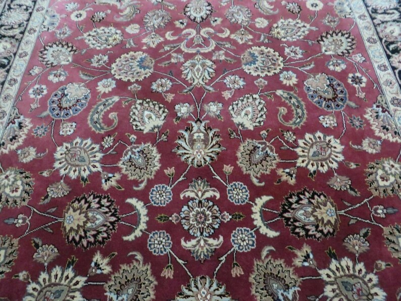 6' X 9' Vintage Handmade Fine India Floral Oriental - Etsy