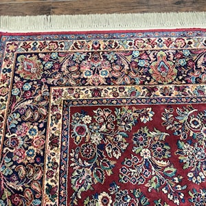 Karastan Rug 8.8 X 12 Red Sarouk 785, Vintage Discontinued Karastan Rug ...