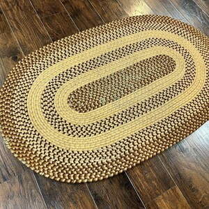 Oval Braided Rug 3x5, Multicolor Oval Rug, Wool Braided Rug, Hand Woven ...