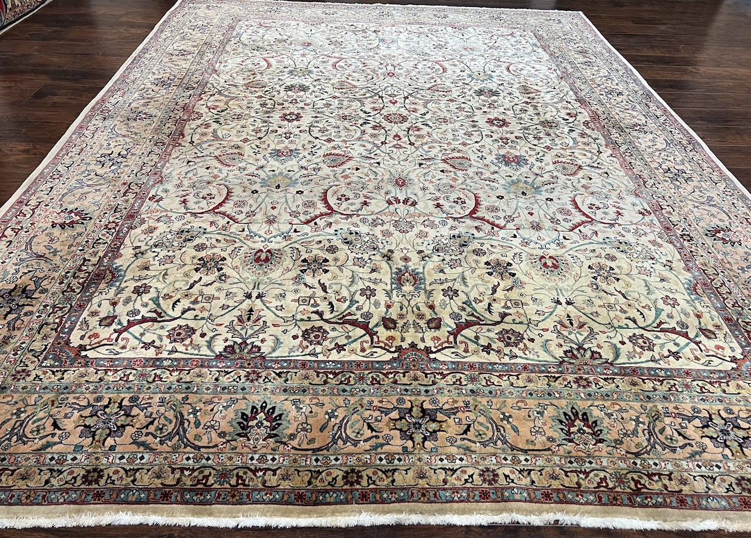 Pak Persian Rug 9x12 Oriental Carpet, Neutral Colors, Fine Hand Knotted ...