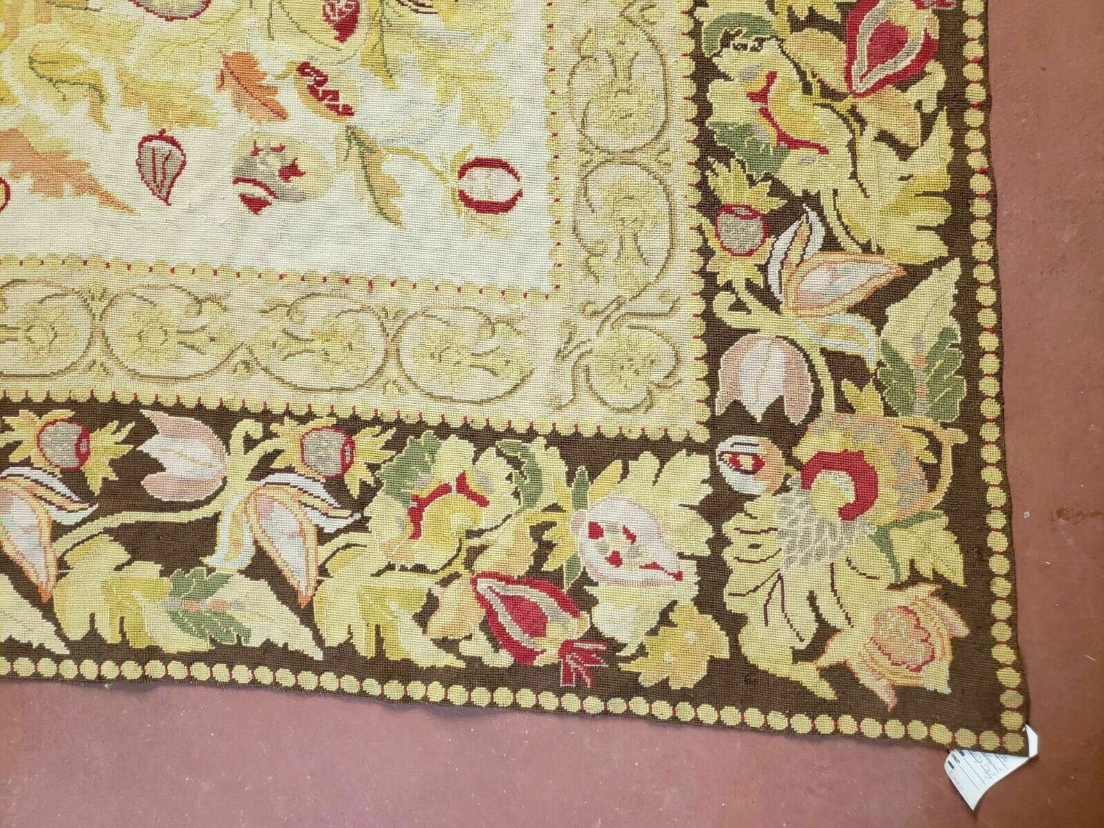 9' X 11' Handmade Chinese Needlepoint Wool Floral Rug | Etsy