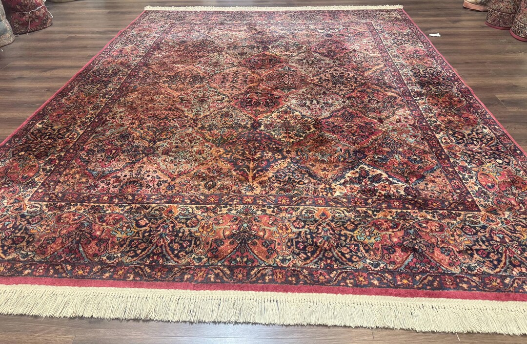 Karastan Multicolor Panel Kirman Rug #717, Wool Karastan Rug 8.8 X 10.6 ...